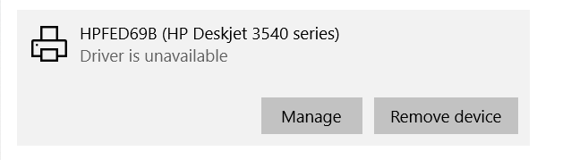 [Deskjet 3540] Driver Unavailable Issue [Win 10] - HP Support Community ...