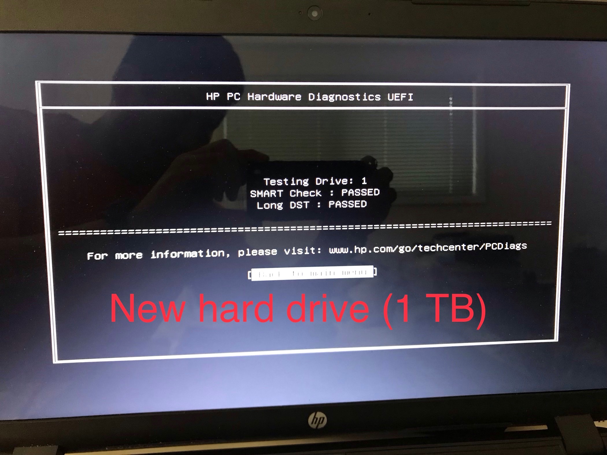Re: hard disk test, failure ID number reflects UOEKM3-7PA99B... - HP ...