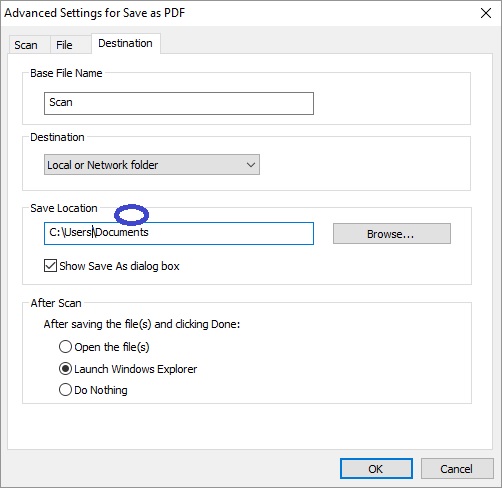change scan destination folder - HP Support Community - 6889858