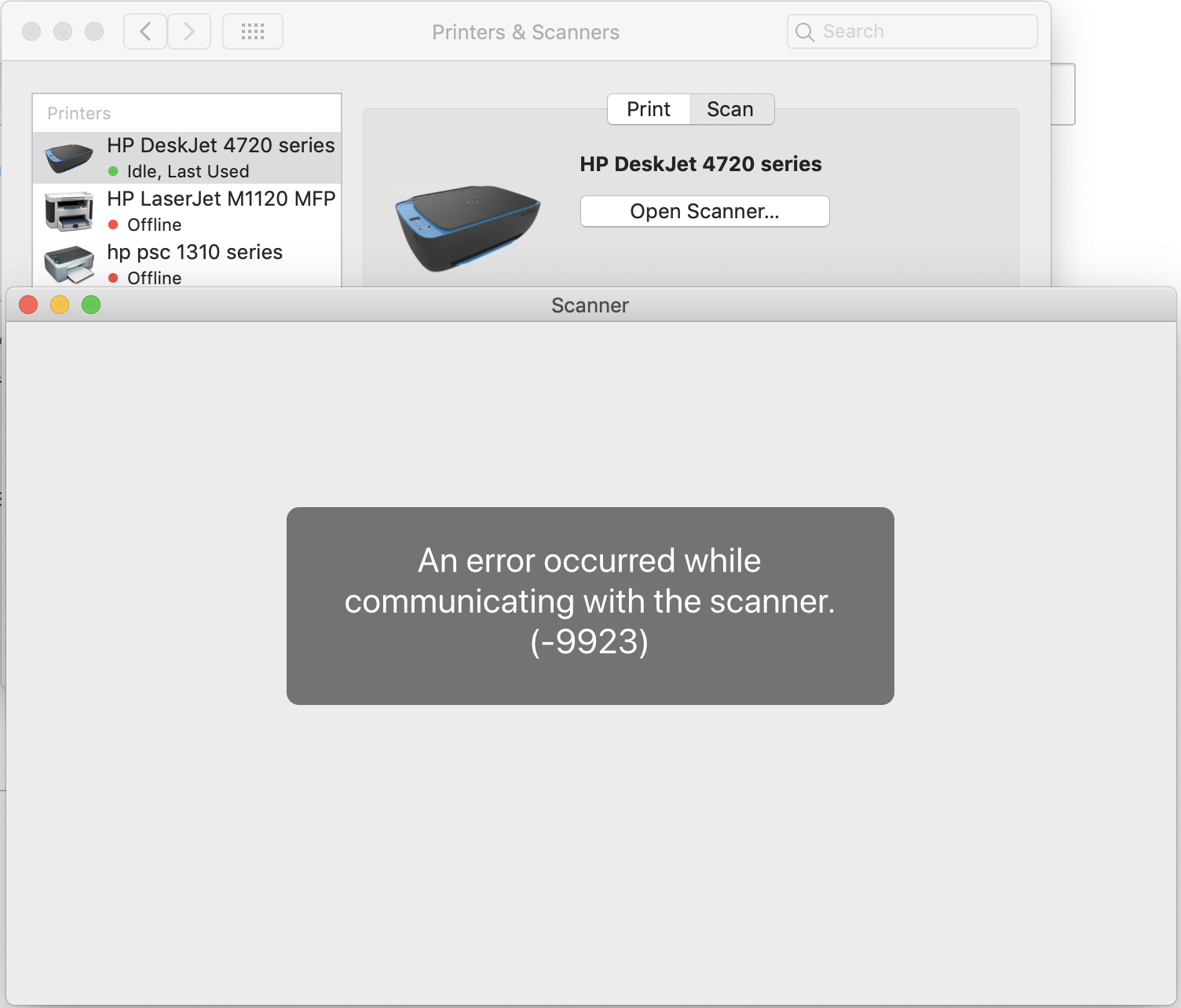 HP Deskjet 4720 - Scanner communication error. - HP Support Community ...