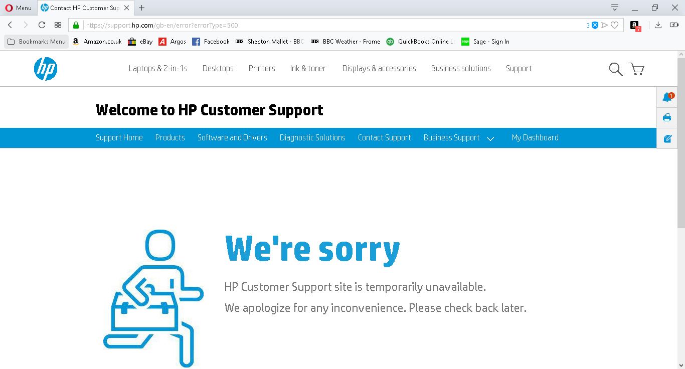Error message when adding a new device to My Dashboard - HP Support ...