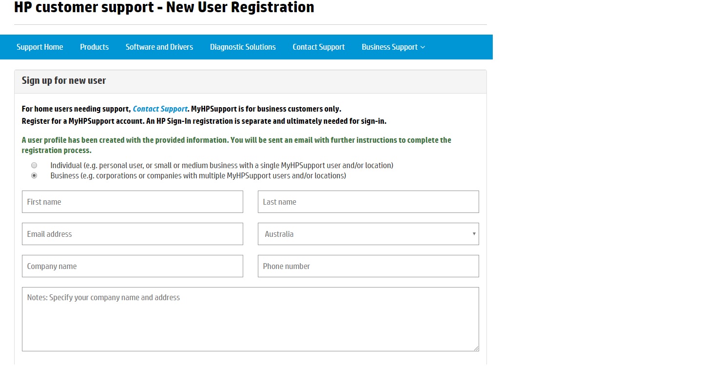 myHPsupport - HP Support Community - 6911949