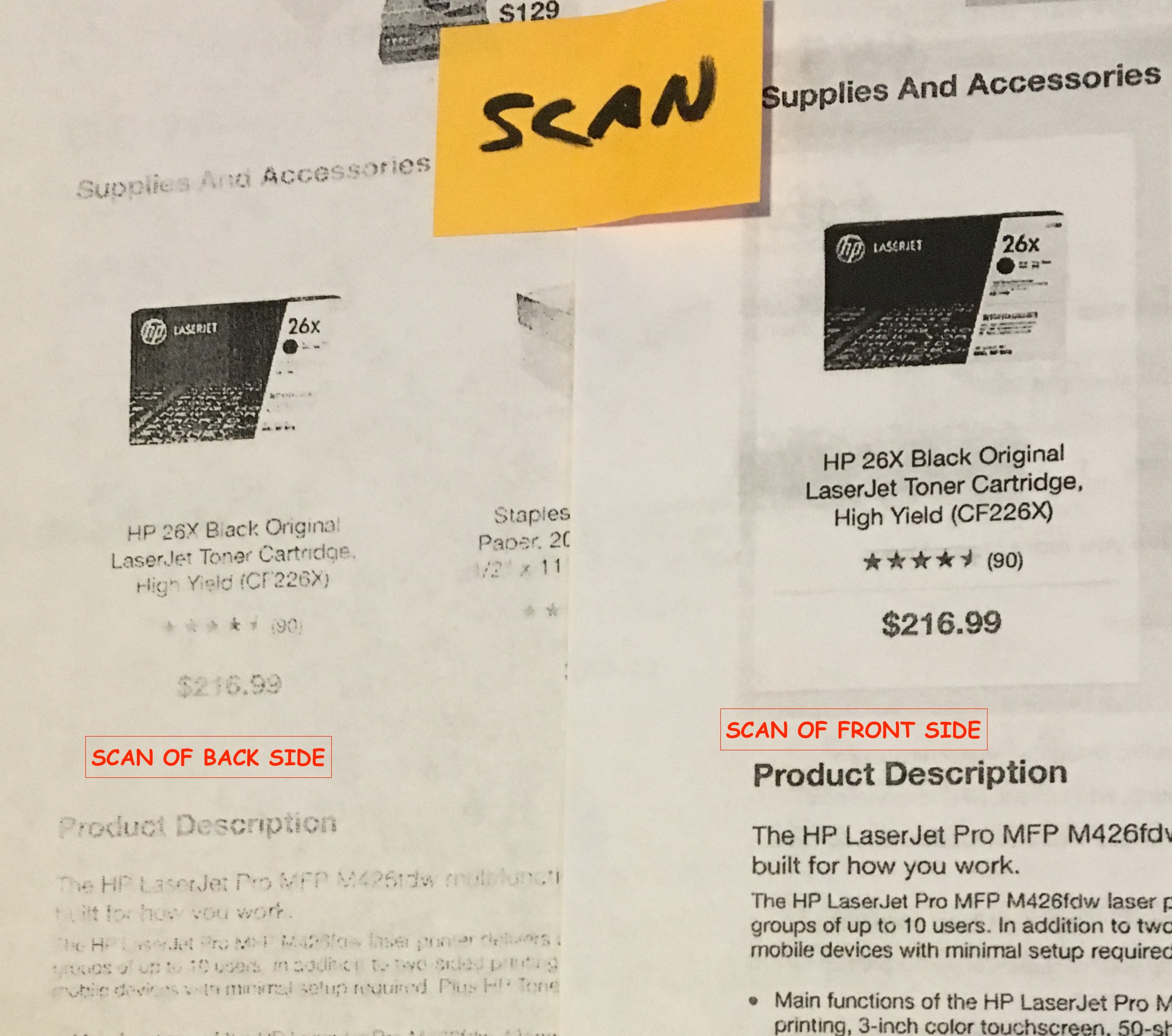 HP426 Duplex Scan - Back side poor quality image - HP Support Community ...