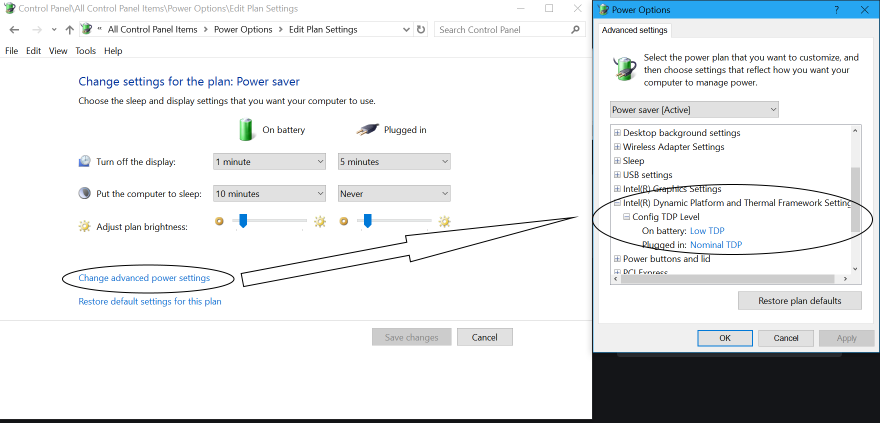 TDP ( Intel Dynamic Platform and Thermal ) Settings missing ... - HP ...