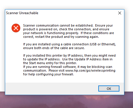 Scanning to laptop stopped working - HP Support Community - 6921654