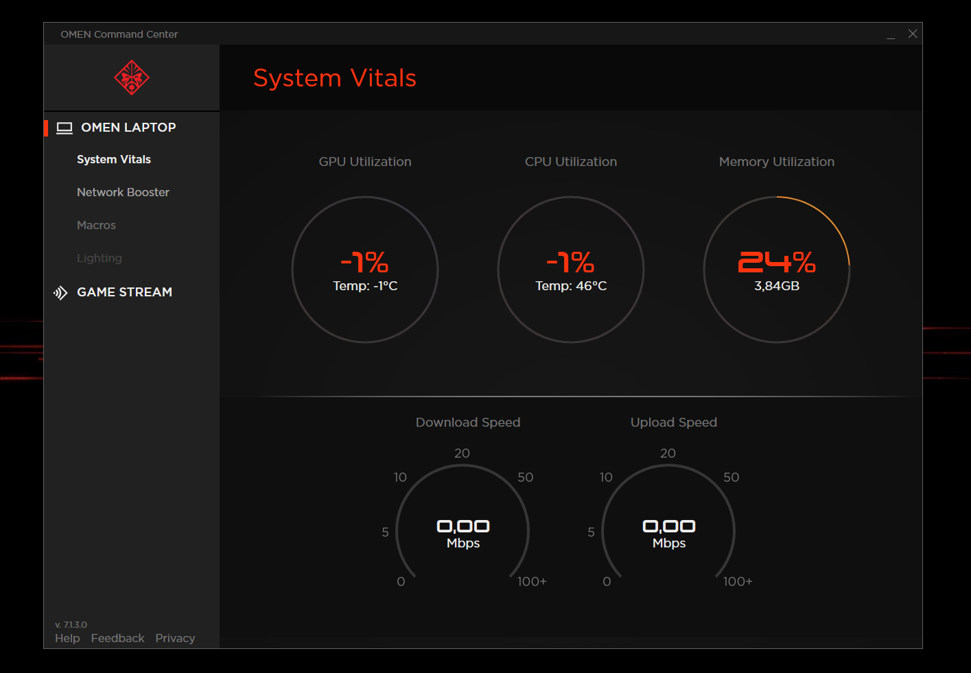 Omen control center shows cpu usasge -1% - HP Support Community - 6937185
