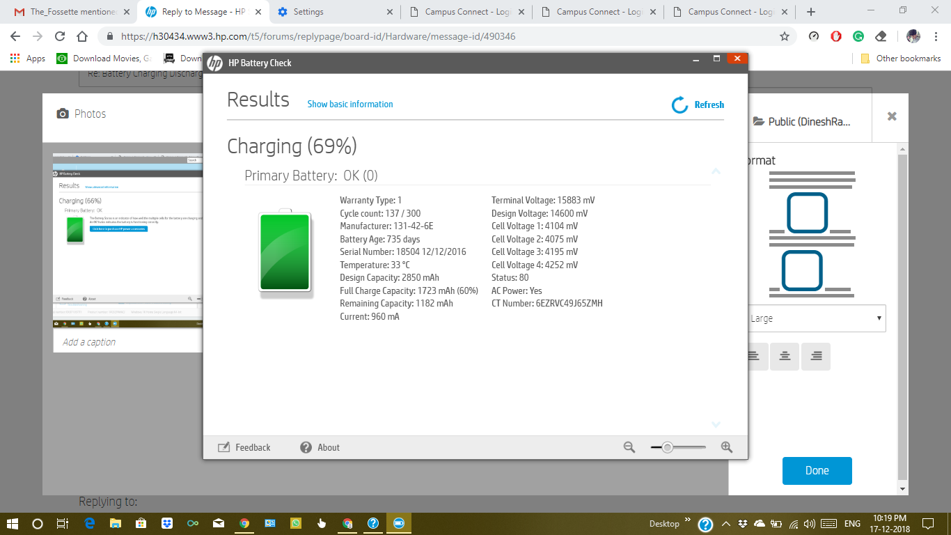 Battery Charging Discharging Automatically When plugged in H... - HP ...
