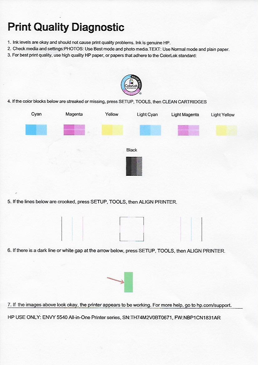 horizontal streaks color pages print - HP Support Community - 6946352