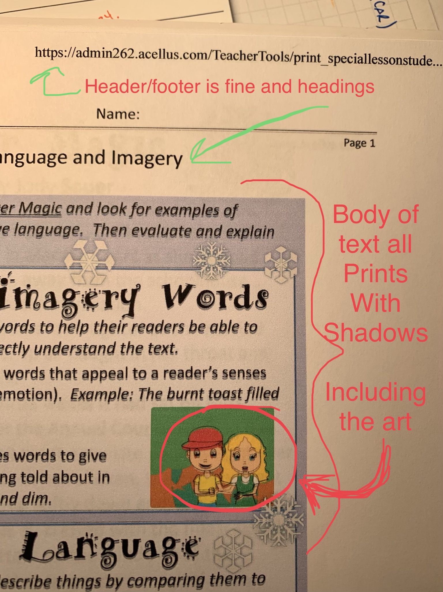 Printer is printing SOME shadow letters - HP Support Community - 6961495