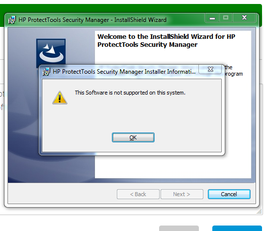 Fingerprint Lock Installation: security manager - software i... - HP ...