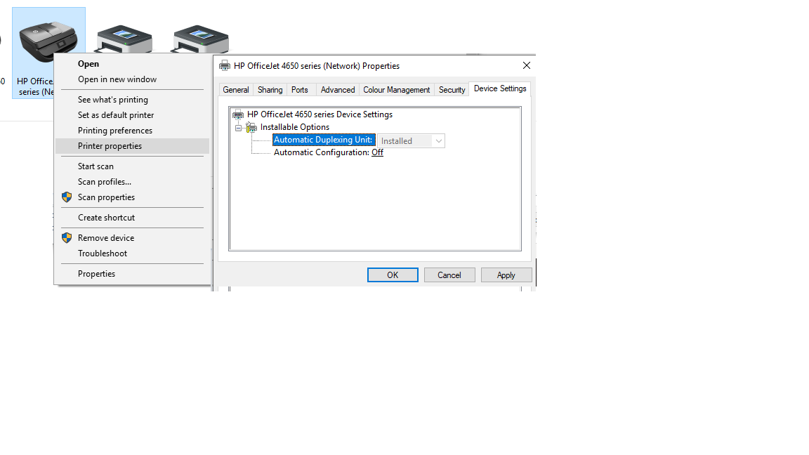 HP 4655 WiFi Duplex print fail - HP Support Community - 6985403