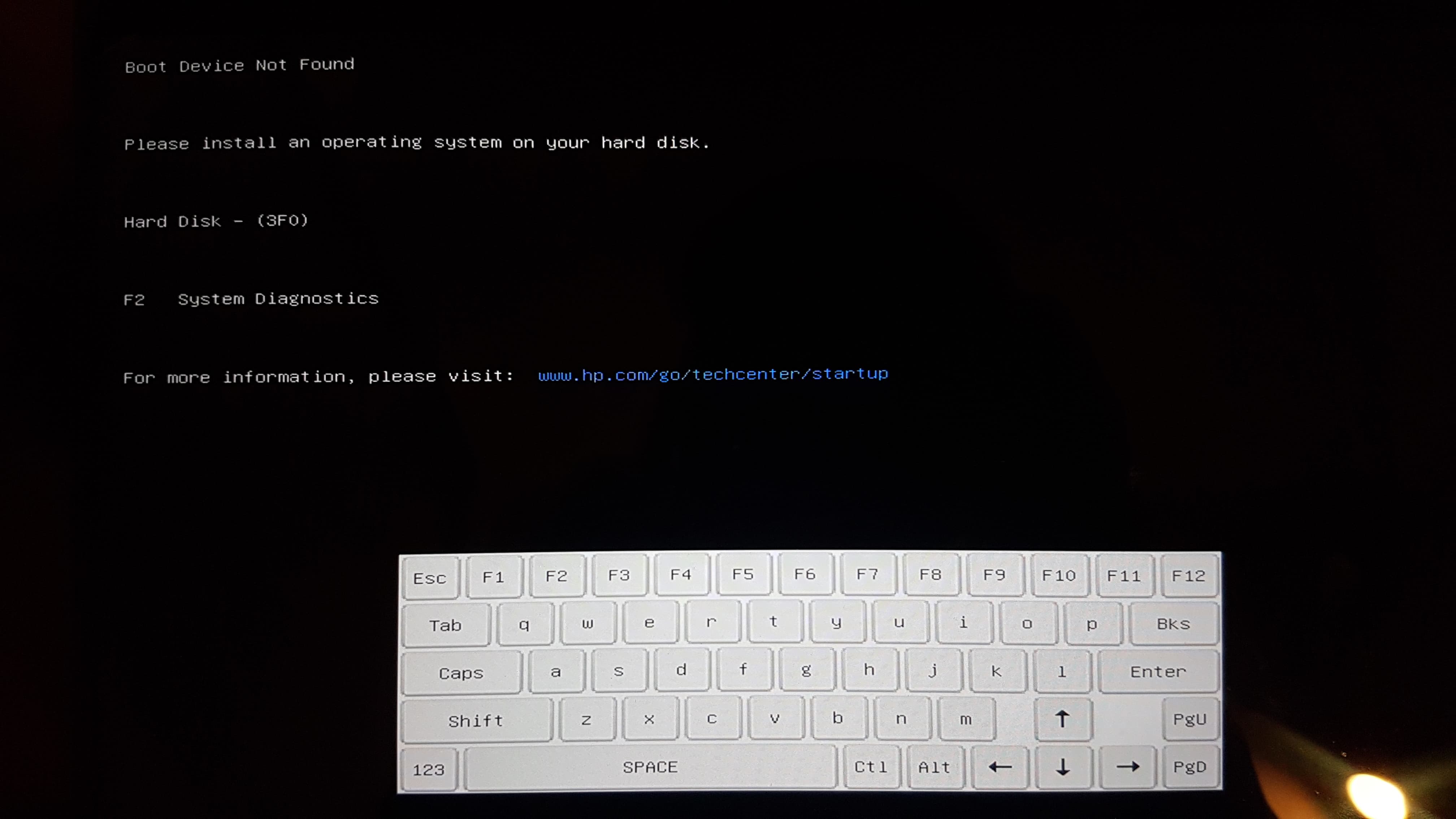 Boot Device Not Found??? - HP Support Community - 6991402