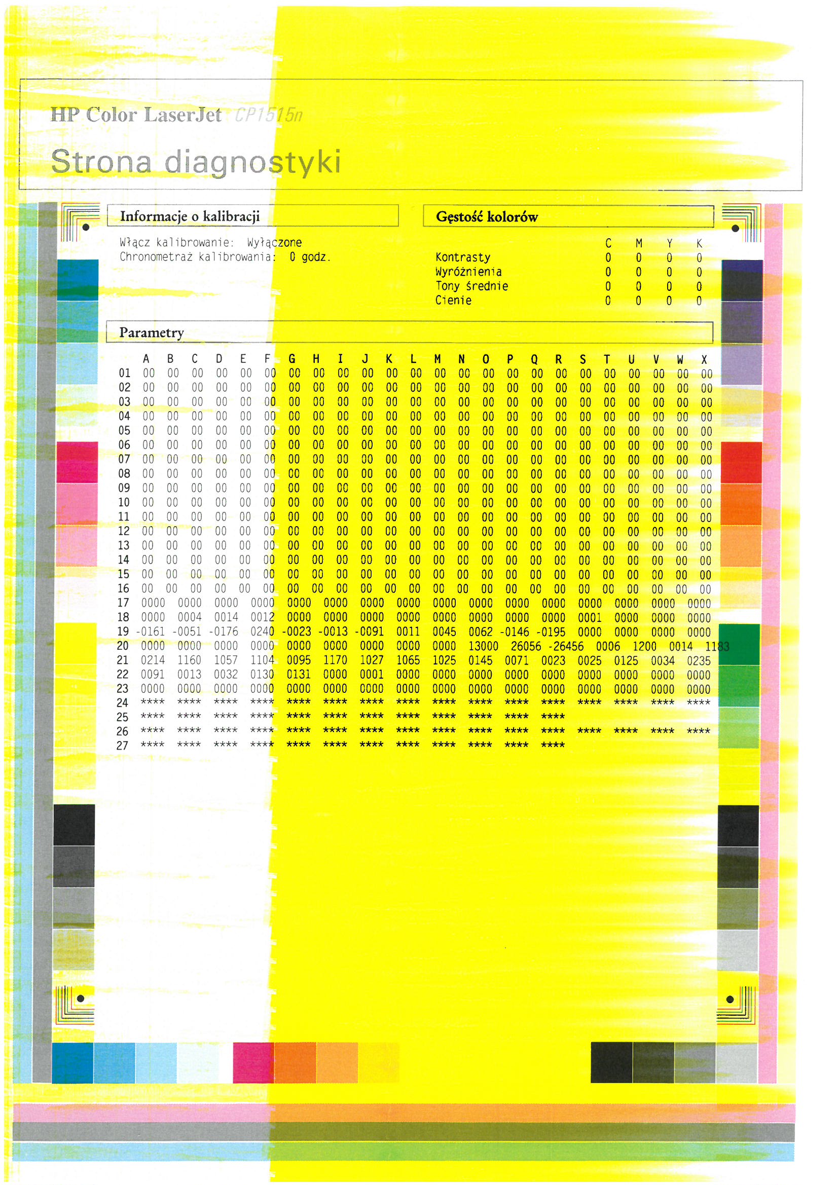 HP CP1515n - yellow page when printing even one-line text in... - HP ...