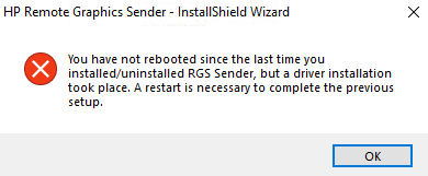 Solved: RGS Sender can't be installed due to error message - HP Support ...