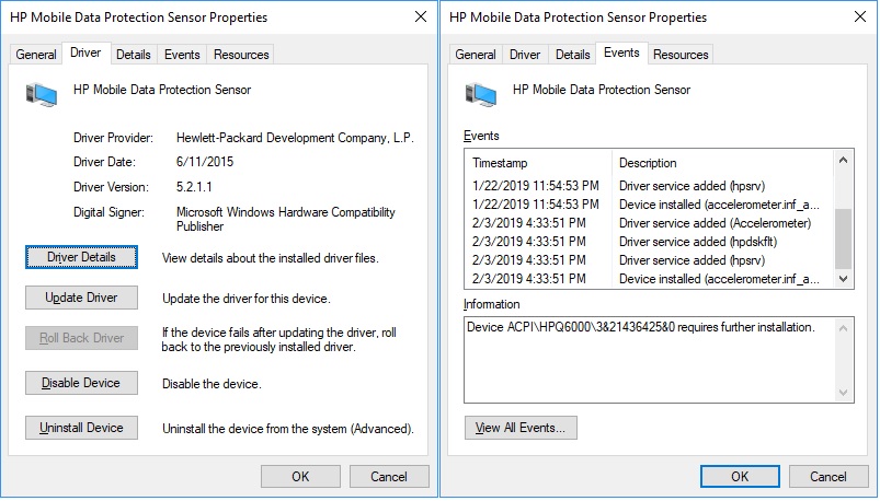 HP 3d Driveguard Drivers - HP Support Community - 7003945