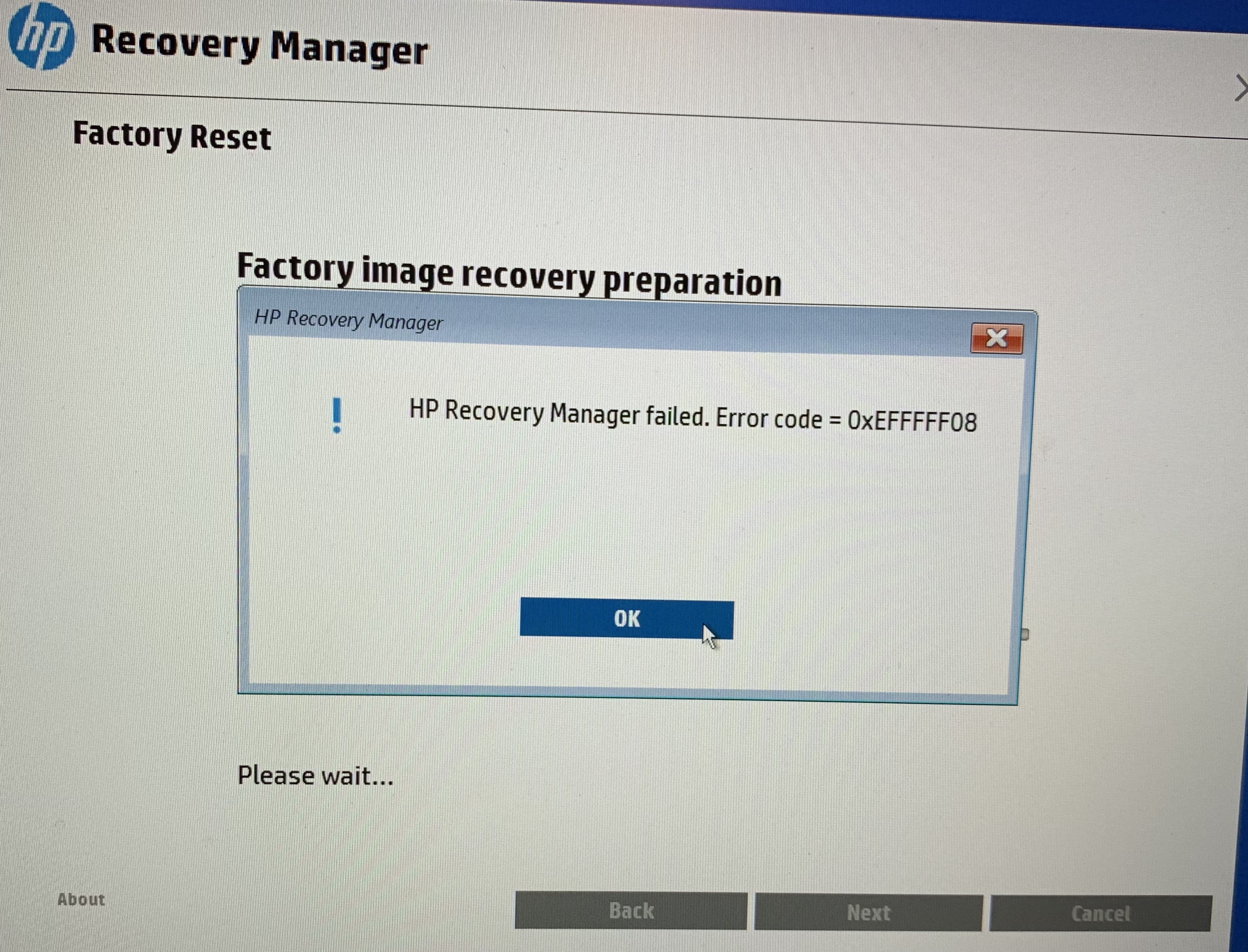 Started recovering my system w recovery disk... arrived at 3... - HP ...
