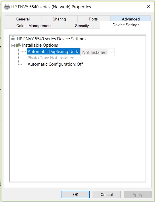 Solved: no color print (and no color print options) even if print q ...