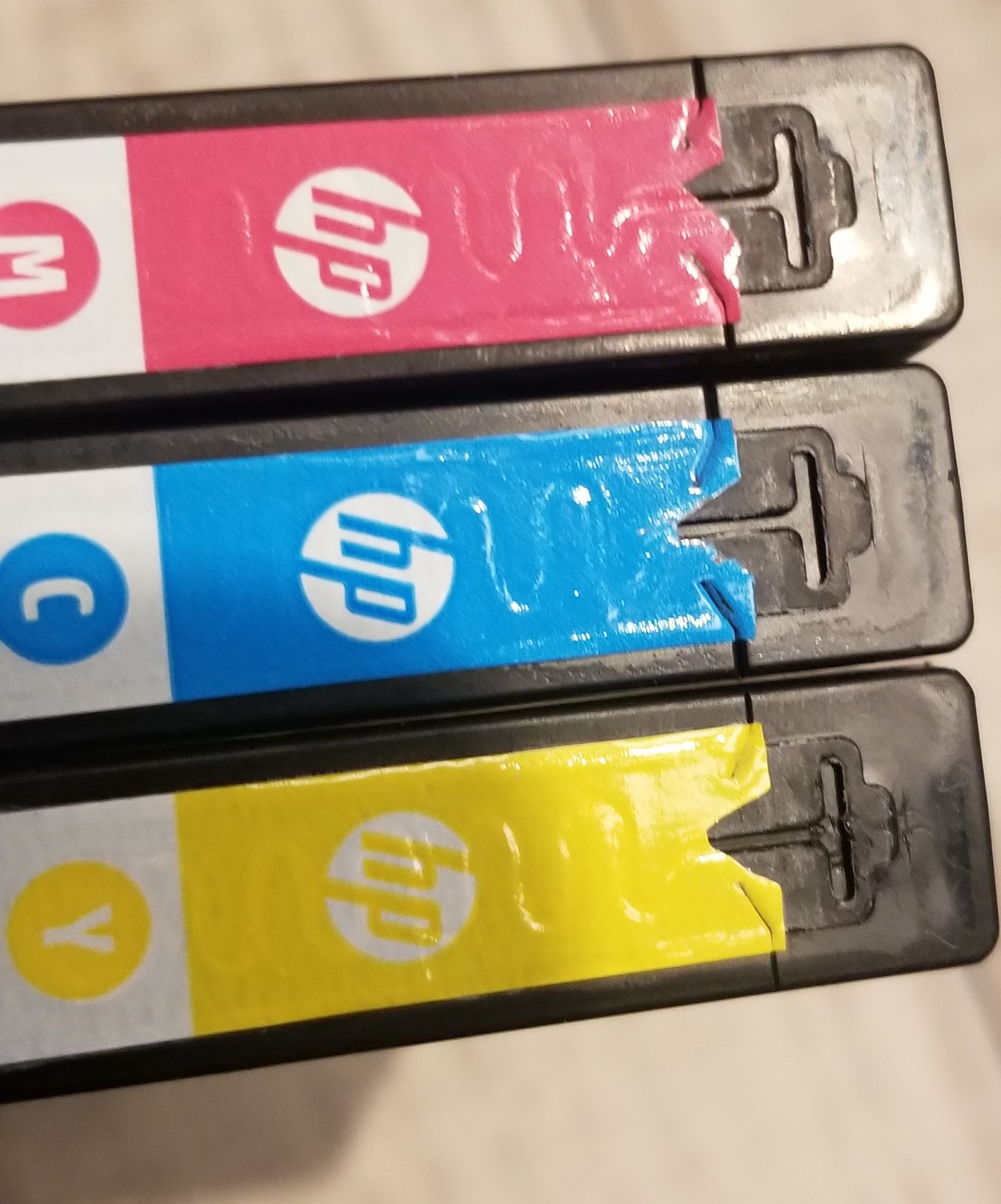 Solved: Printer won't print black, cyan, or magenta since replacemen ... Solved: Printer won't print black, cyan, or magenta since replacemen ...