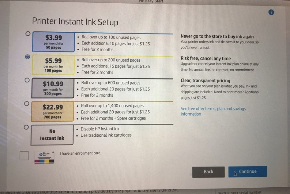 3 months free trial Instant Ink - HP Support Community - 7038515