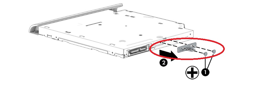 Can't take off the two screws that fix the dvd drive - HP Support ...