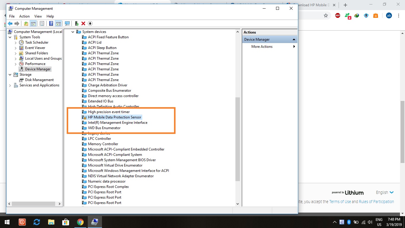 hp mobile data protection sensor error not work - HP Support Community ...