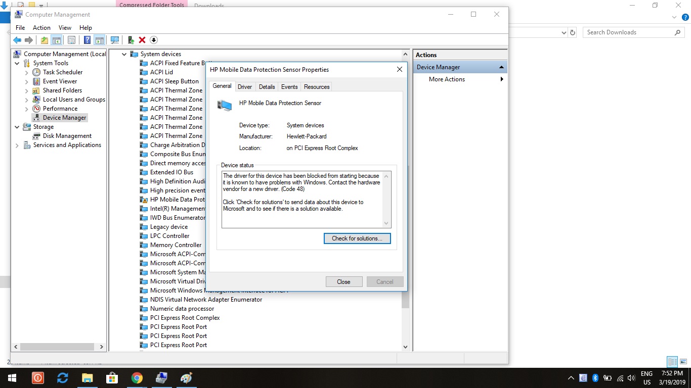 hp mobile data protection sensor error not work - HP Support Community ...