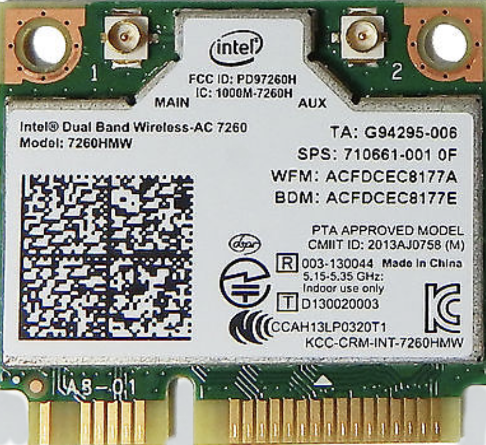Solved: Wifi card - HP Support Community - 7074560