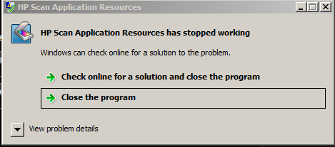 HP Photosmart C-4380 HP Scan Application Resources has stopp... - HP ...