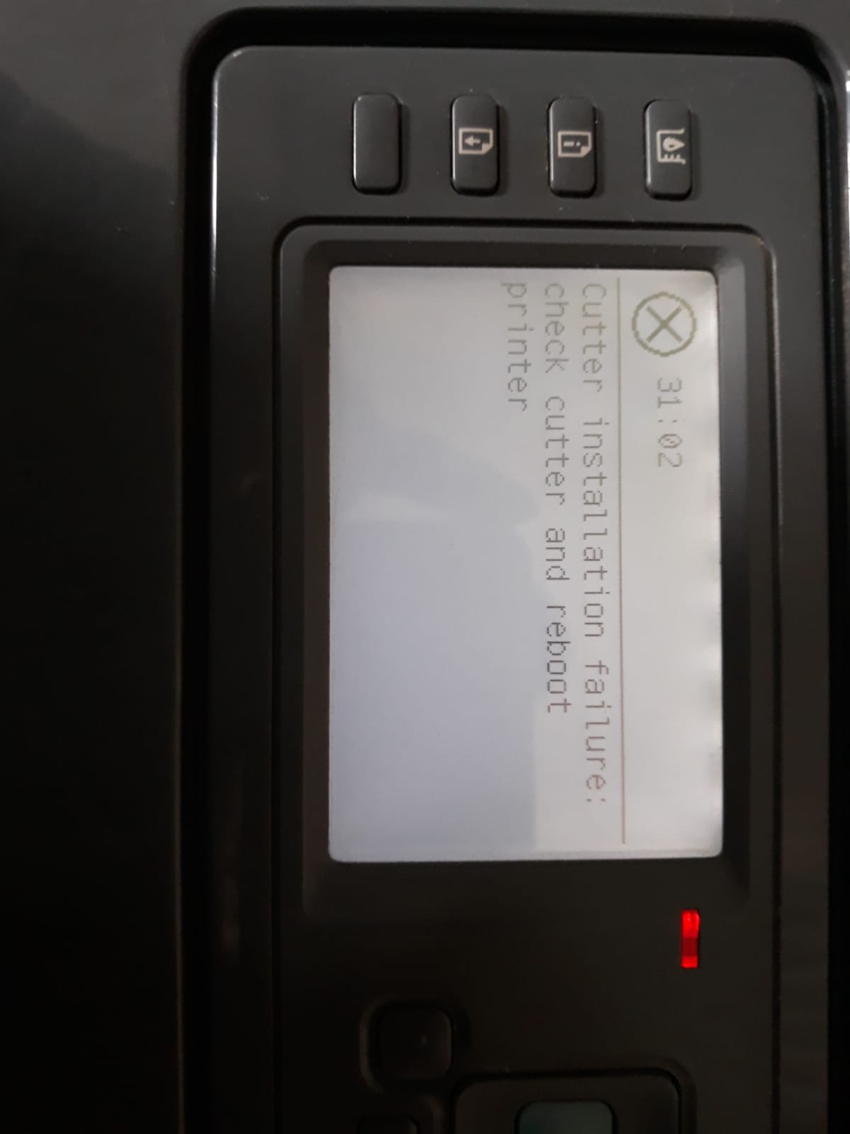 Solved: CUTTER INSTALLATION FAILURE CHECK CUTTER AND REBOOT 31:02 - HP ...