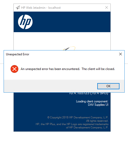 Web JetAdmin .Net Framework Missing error ? - HP Support Community ...