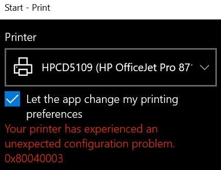 configuration error 0x8007007e - HP Support Community - 7092823