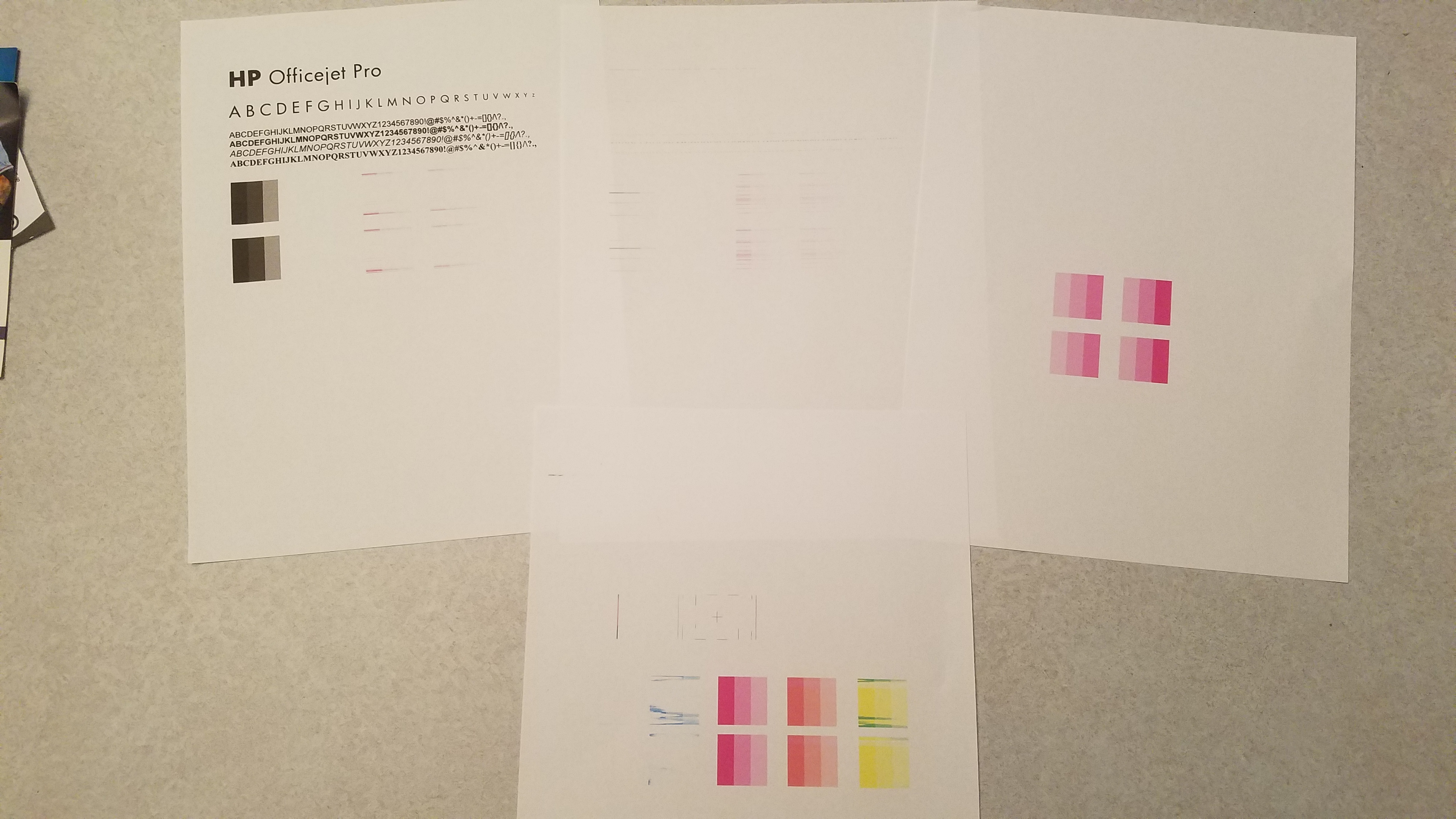 Very poor quality or blank pages. Now won't align. Bad prin... - HP ...