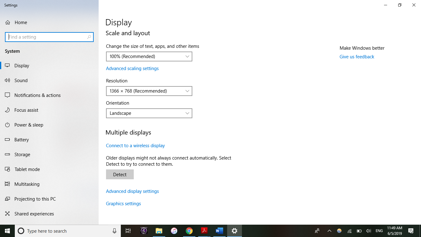 Can't project screen: options do not appear - HP Support Community ...