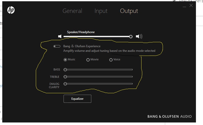 how can i enable my bang and olufsen audio control - HP Support ...