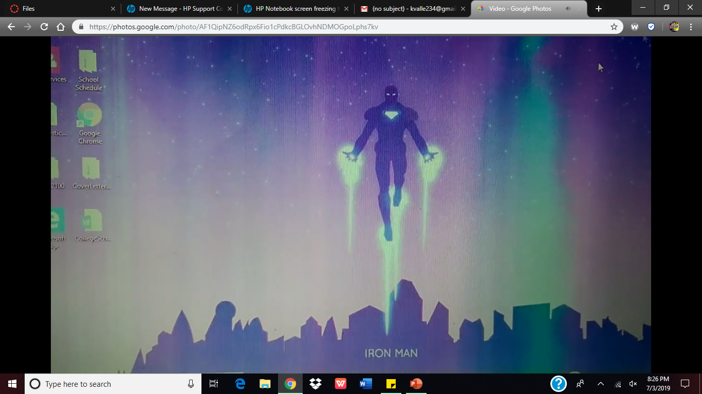 Screen freezes and pink & greenish vertical lines appear and... - HP ...