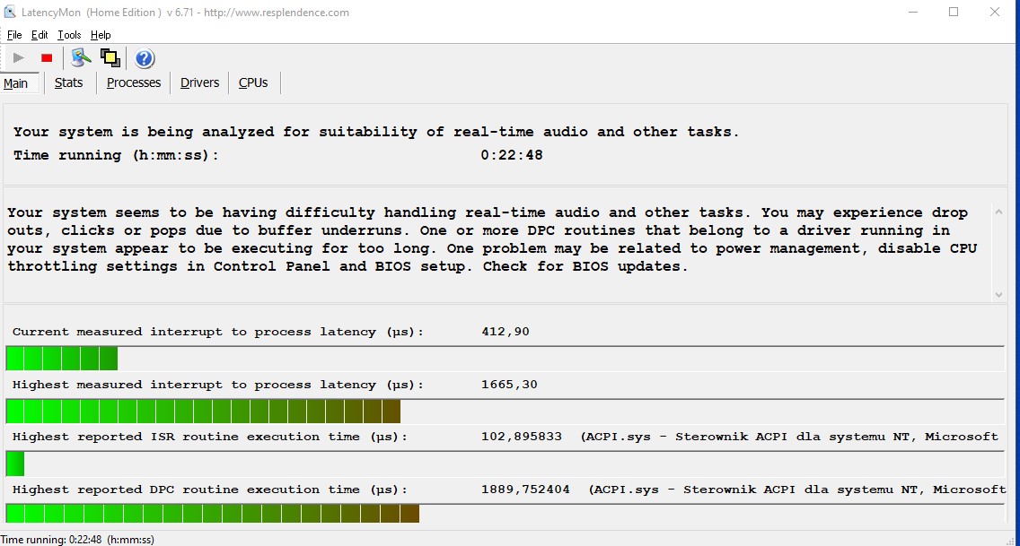 DPC Latency spikes - HP Support Community - 7179134