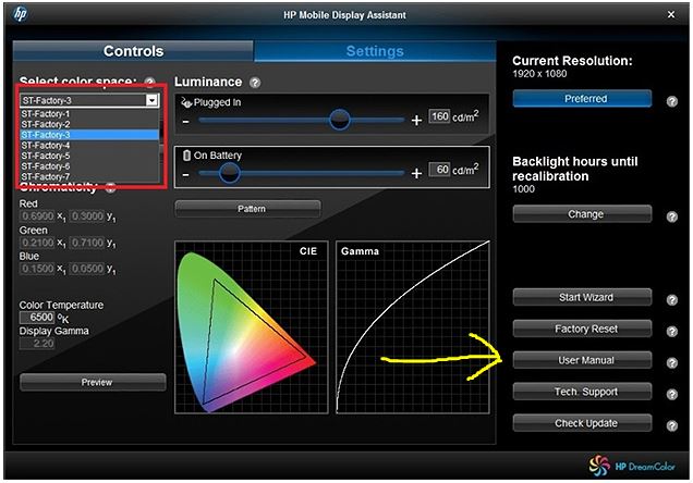 how to use the dreamcolor built-in calibration? - HP Support Community ...