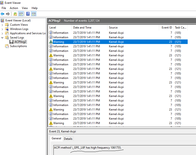 High CPU Usage - System/ACPI.sys - GPE.L6F Storm [Omen 15/17... - HP ...
