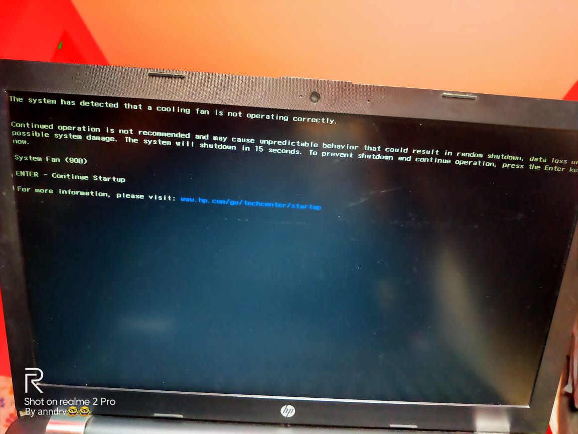 colling fan does not working - HP Support Community - 7184426