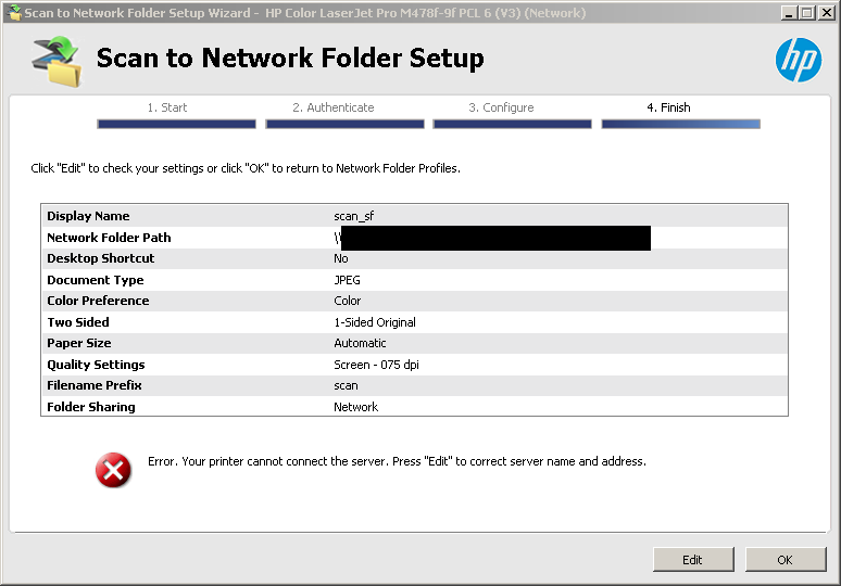 Network scanning issues MFP M479fdn - HP Support Community - 7182561