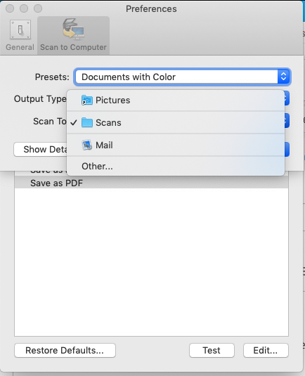 Solved: Change scan destination folder - HP Support Community - 7087032