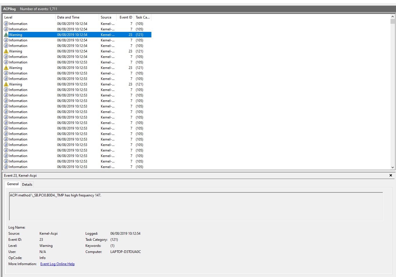 High CPU Usage - System/ACPI.sys - GPE.L6F Storm [Omen 15/17... - Page ...