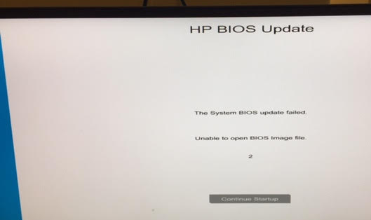 Bios Update failed - HP Support Community - 7196949