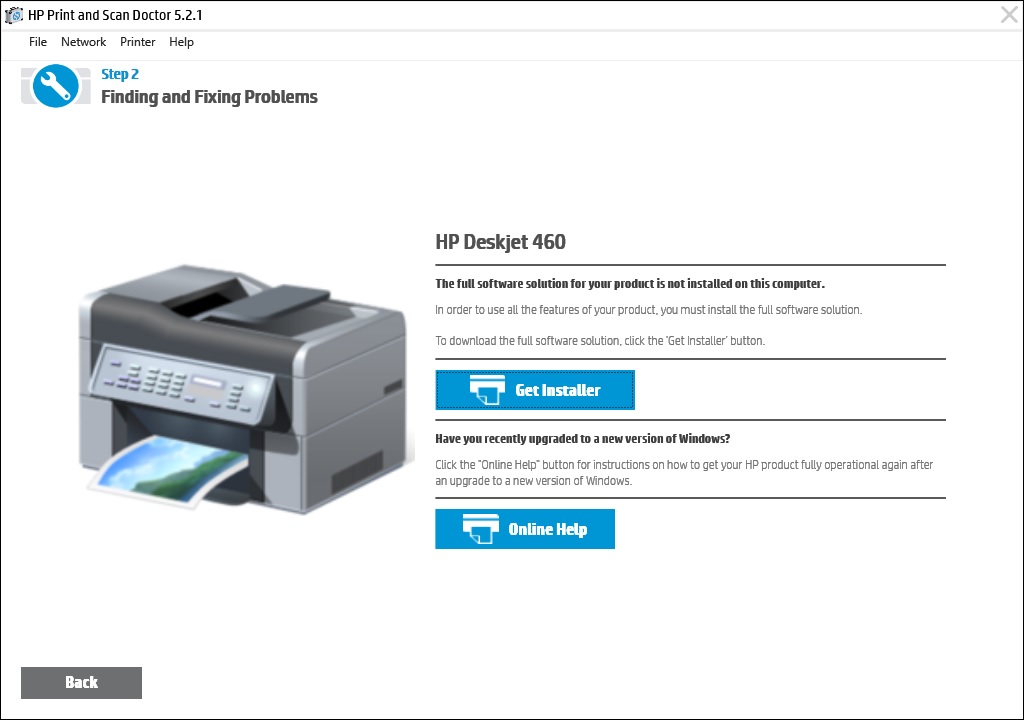 Win 10 64 bit HB Deskjet 460 - Setup - HP Support Community - 7228370