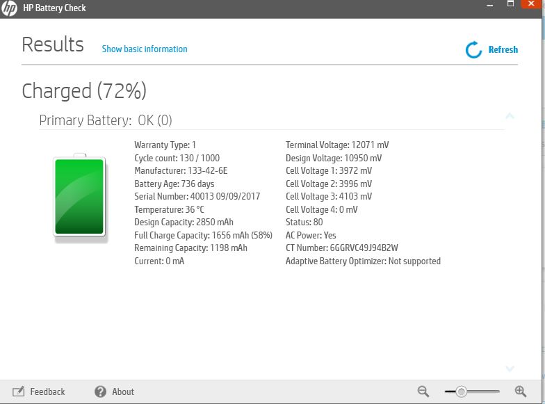 Battery Plugged In: Light Showing Full Charge, but it is not... - HP ...