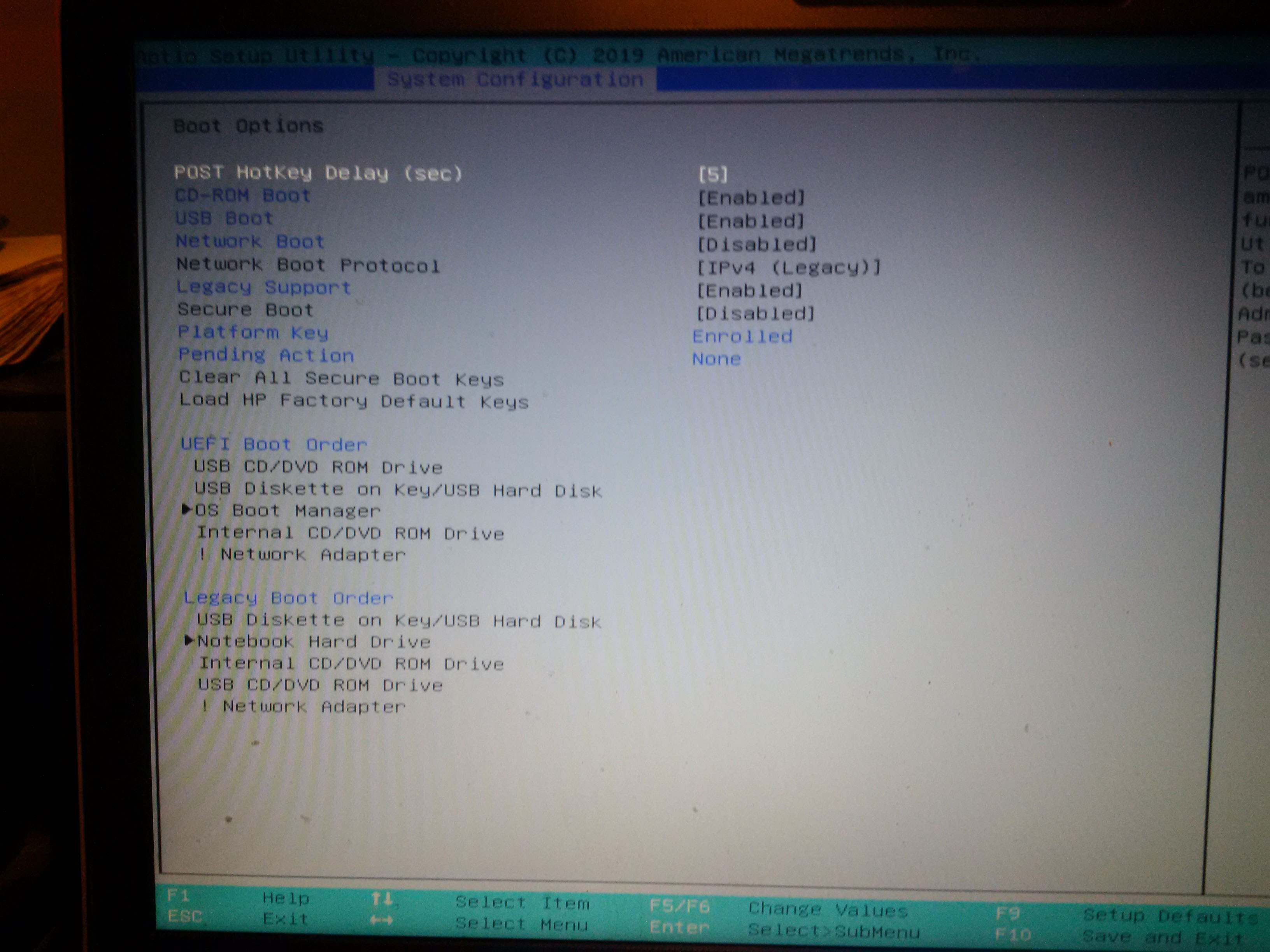Cannot change Boot Order - HP Support Community - 7262180