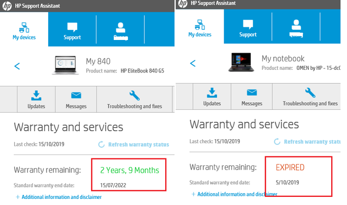 How do I know I have warranty? - HP Support Community - 7647089