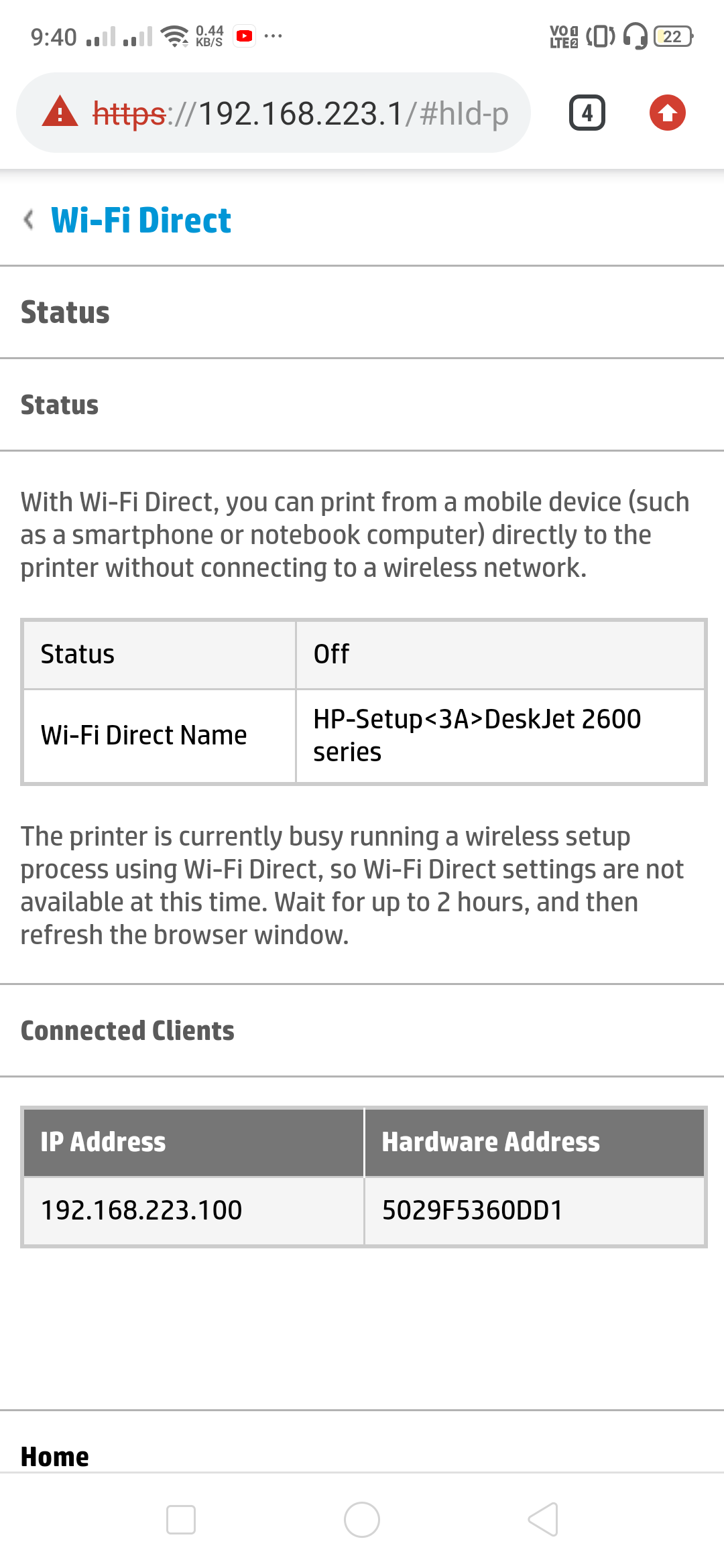My chromebook is connected to wifi SSID "HP-Setup DeskJet... - HP ...
