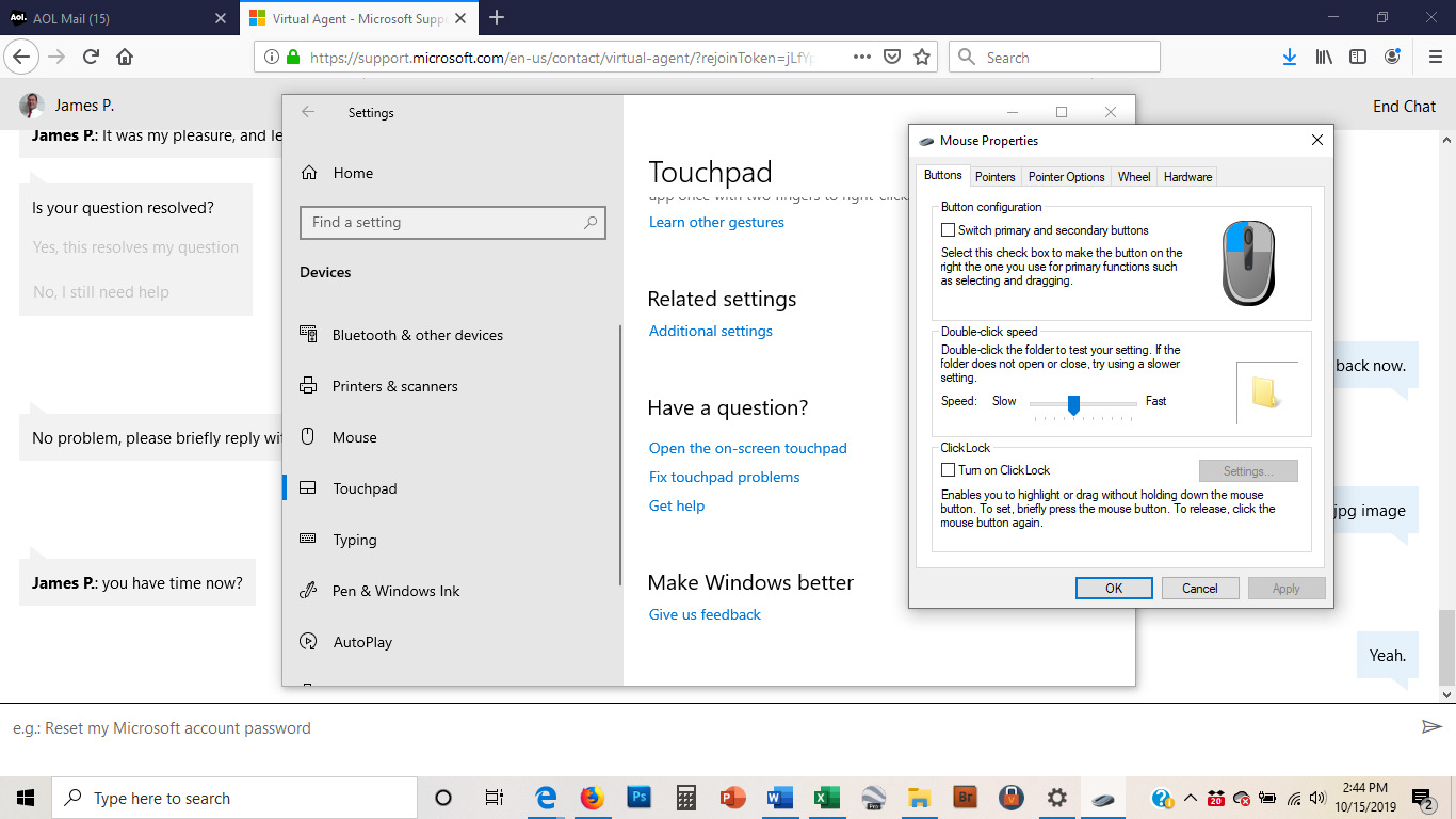 There is no way to turn the Touchpad OFF - HP Support Community - 7272260