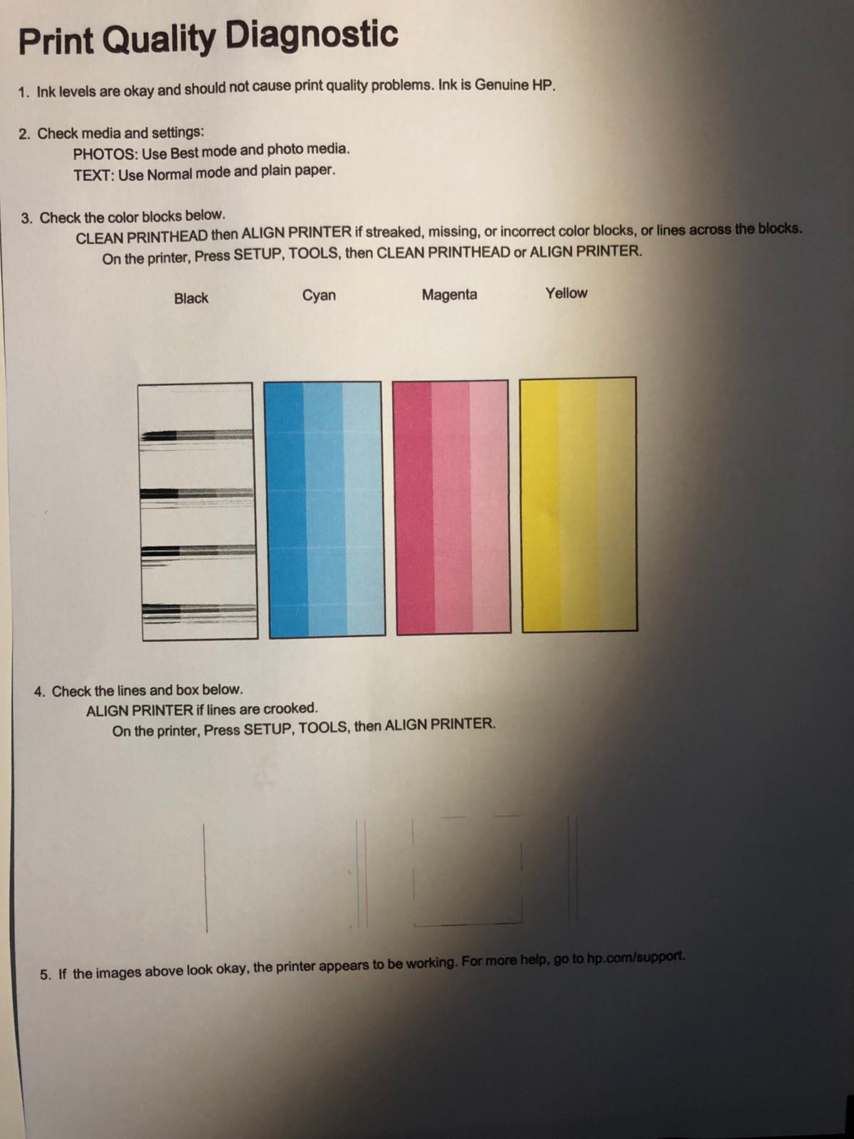 Printer HP 5524 won't print black ink - HP Support Community - 7275157